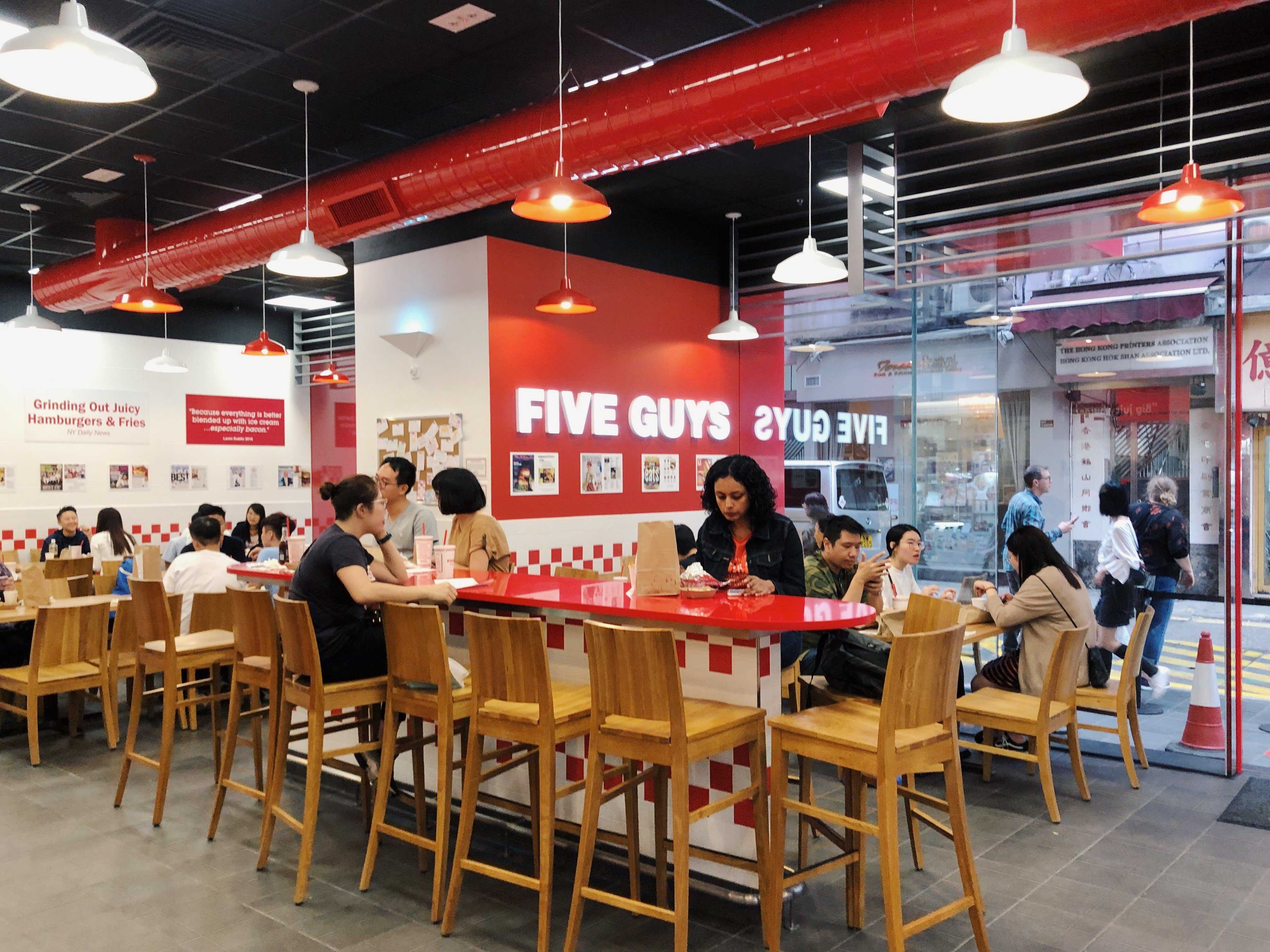 Five Guys Hong Kong serves up authentic American burgers and fries ...