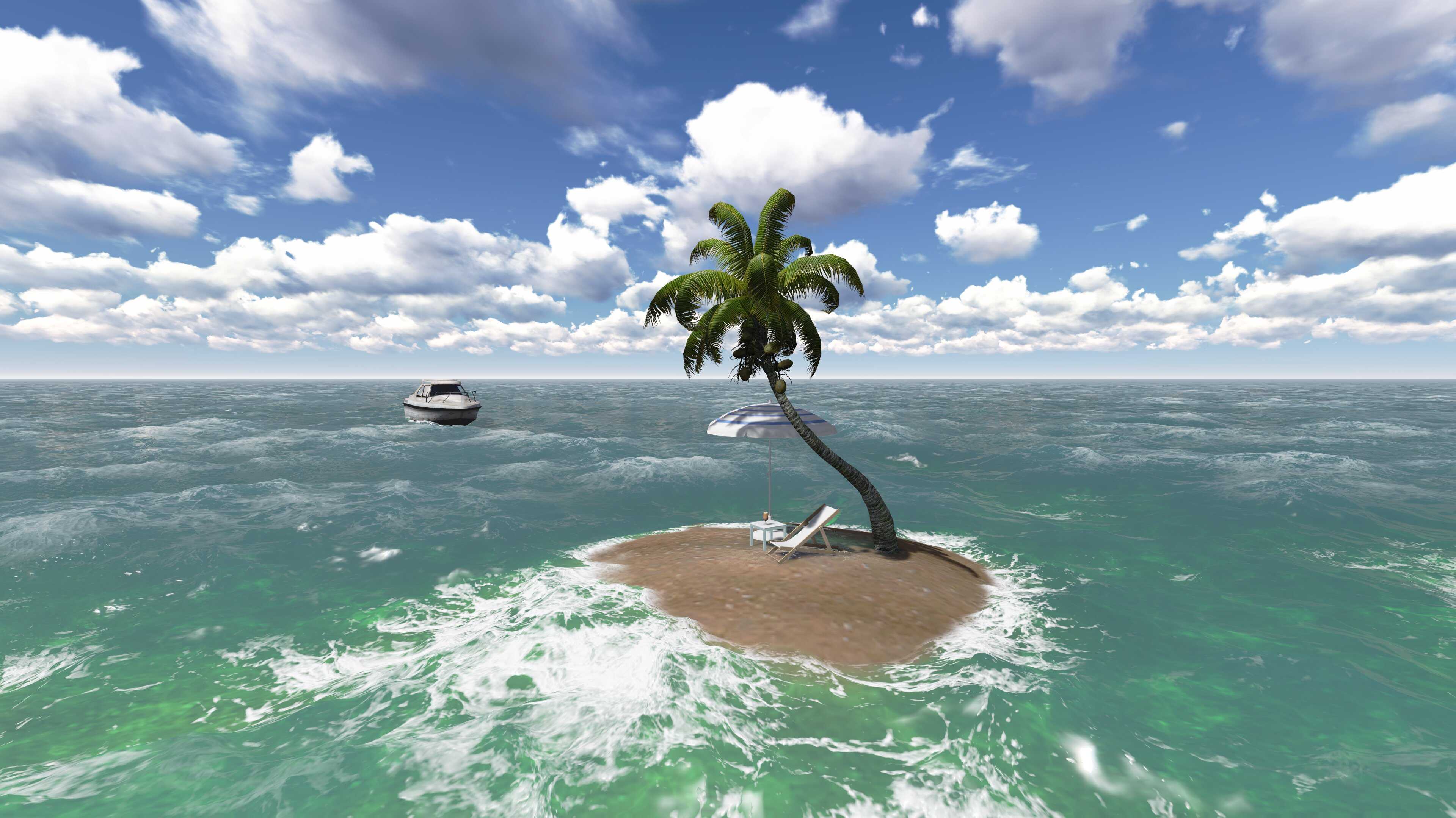 stranded deserted island