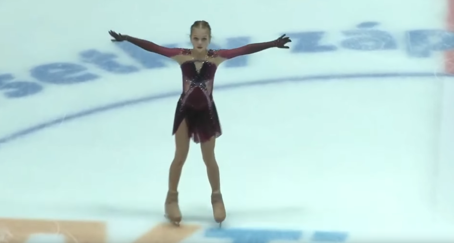 Teen skater Alexandra Trusova lands three quad jumps, becoming the ...