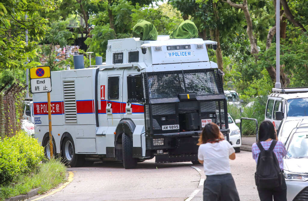 Hong Kong protests: Police demonstrate water cannons after another ...